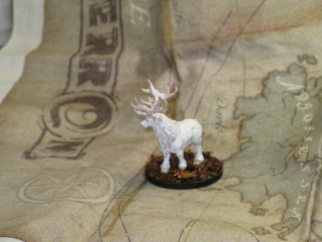 White Stag - Hand Painted D&d/pathfinder/ttrpg Miniature (reaper Bones ...