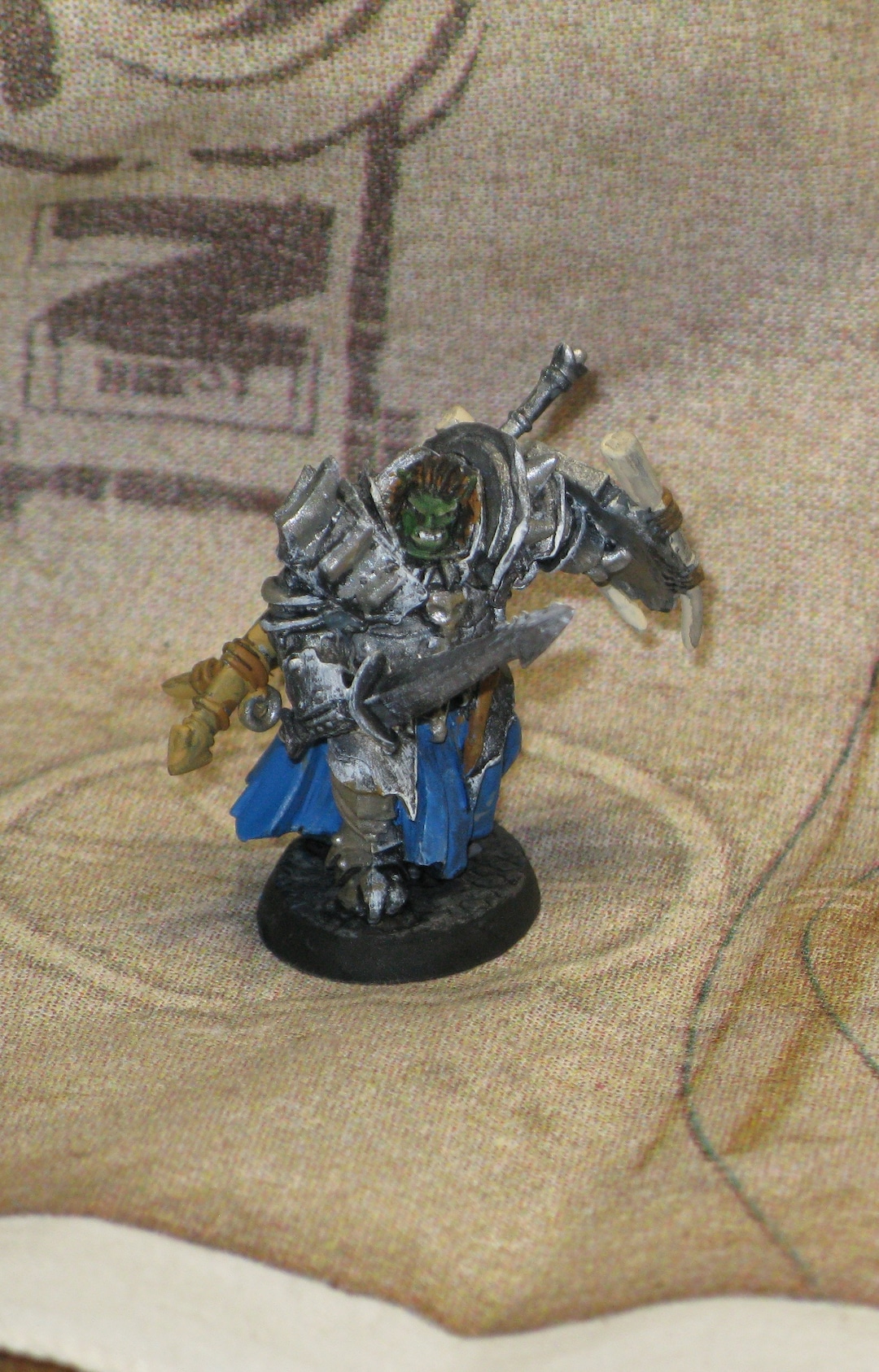 Orc Warrior Hand Painted D&d/pathfinder/ttrpg Miniature reaper Bones - Etsy