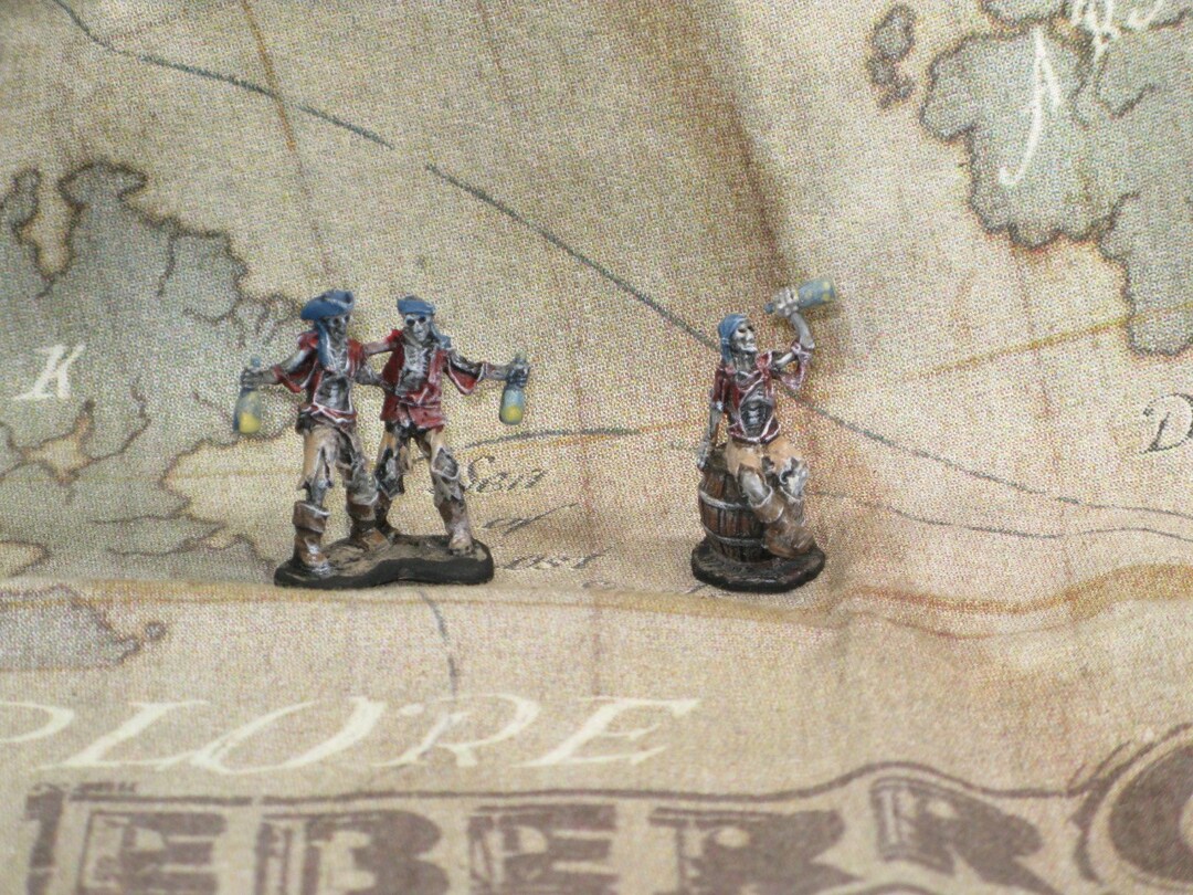 Pirate Skeletons - Rum Runners (set of 2) -- Hand Painted D&d ...