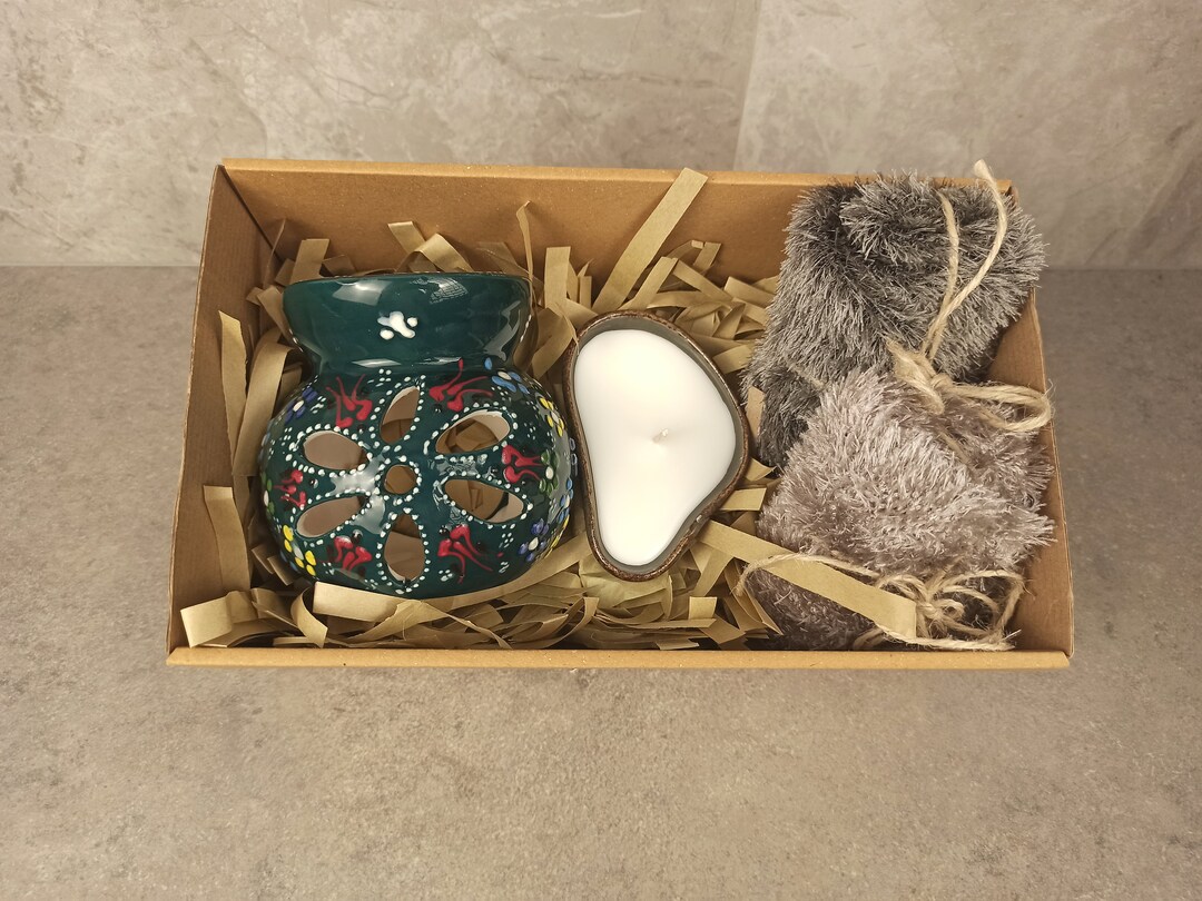Handmade Hygge Giftbox Ceramic Wax Warmer, Essential Oil Burner Night ...