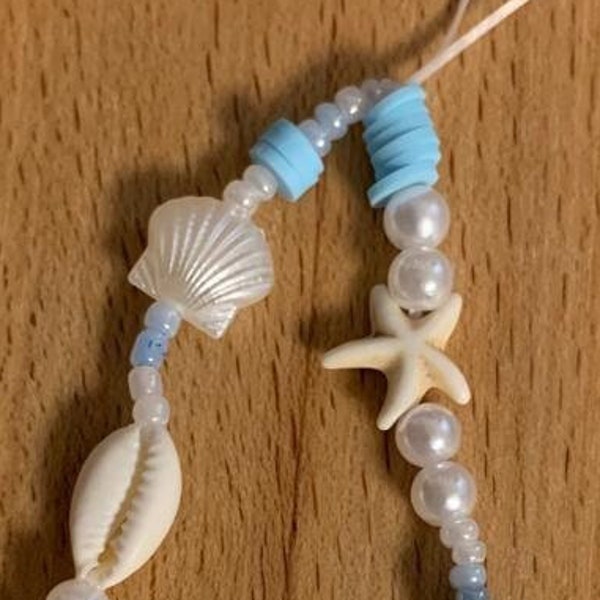 White Ocean Themed Phone Charm - Etsy