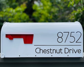 Custom Personalized Vinyl Mailbox Decal 6 Set of 2 20 Colors to Choose ...