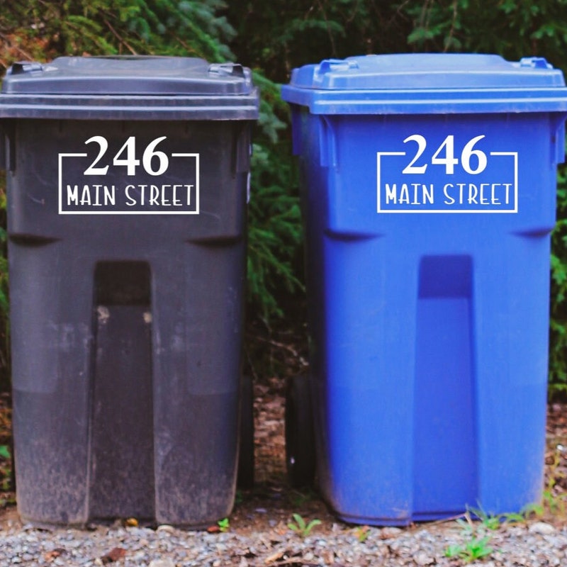 Trash Can Decal - Etsy