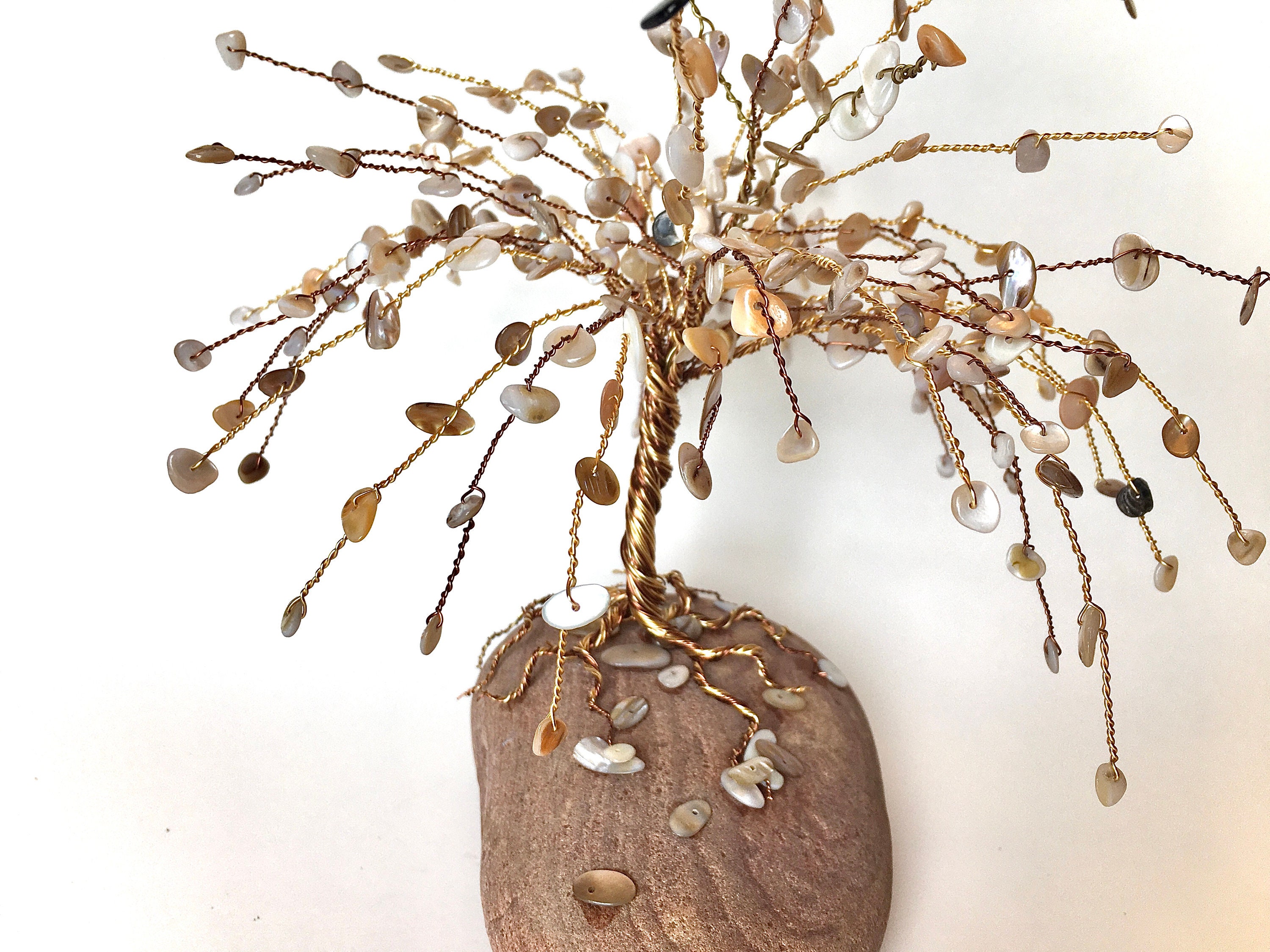Wire Tree, Glass Shell Beaded Wire Tree - Etsy