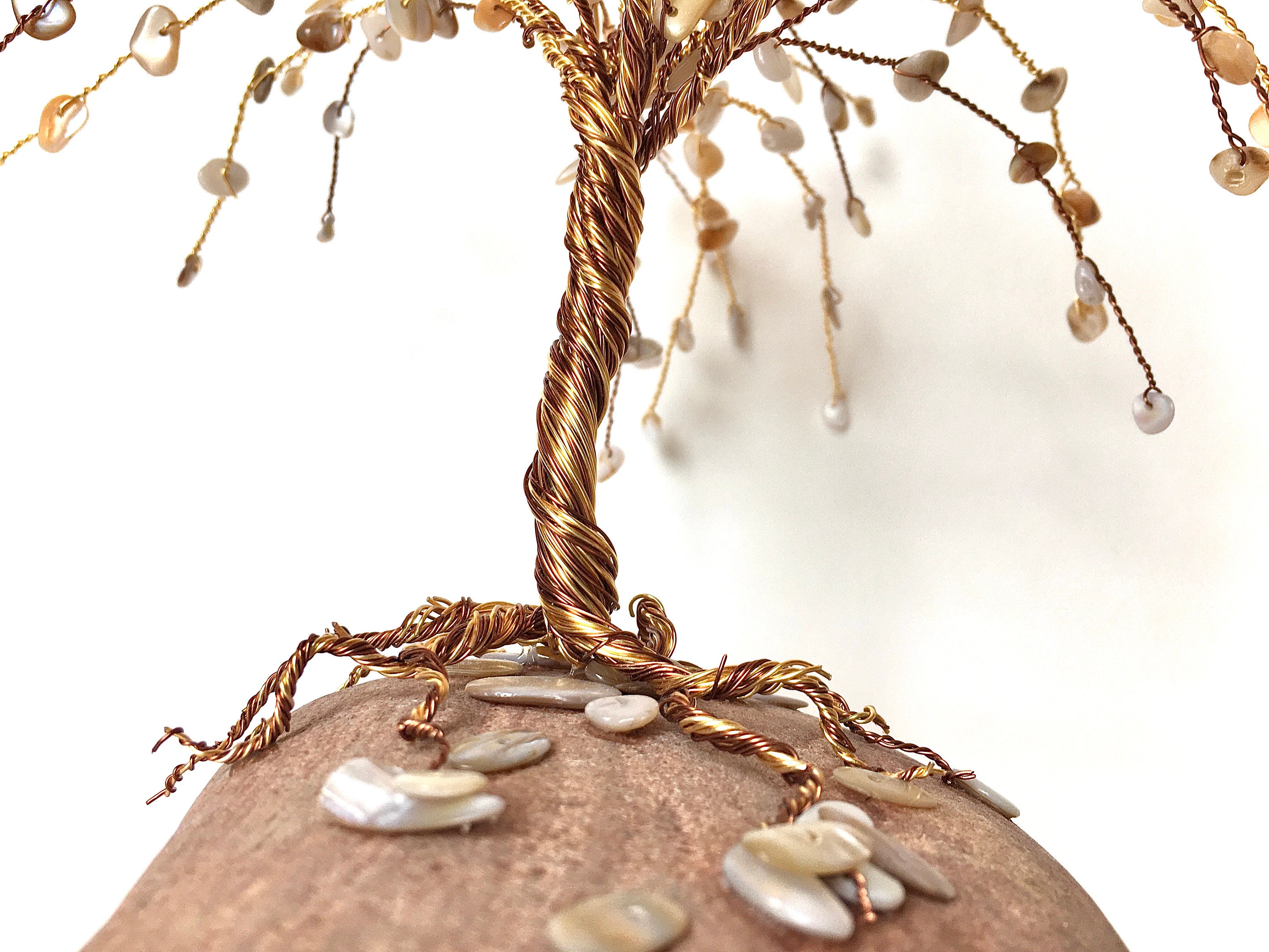 Wire Tree, Glass Shell Beaded Wire Tree - Etsy