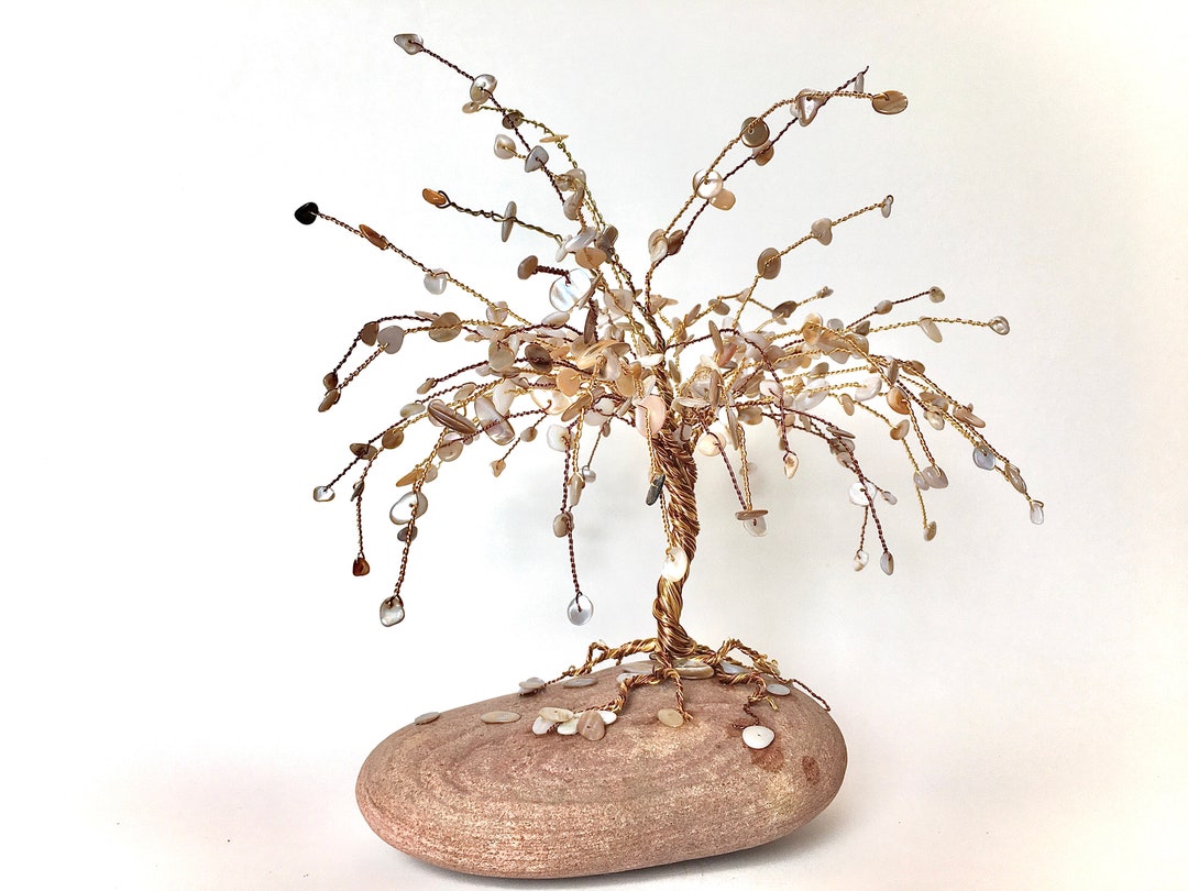 Wire Tree, Glass Shell Beaded Wire Tree - Etsy