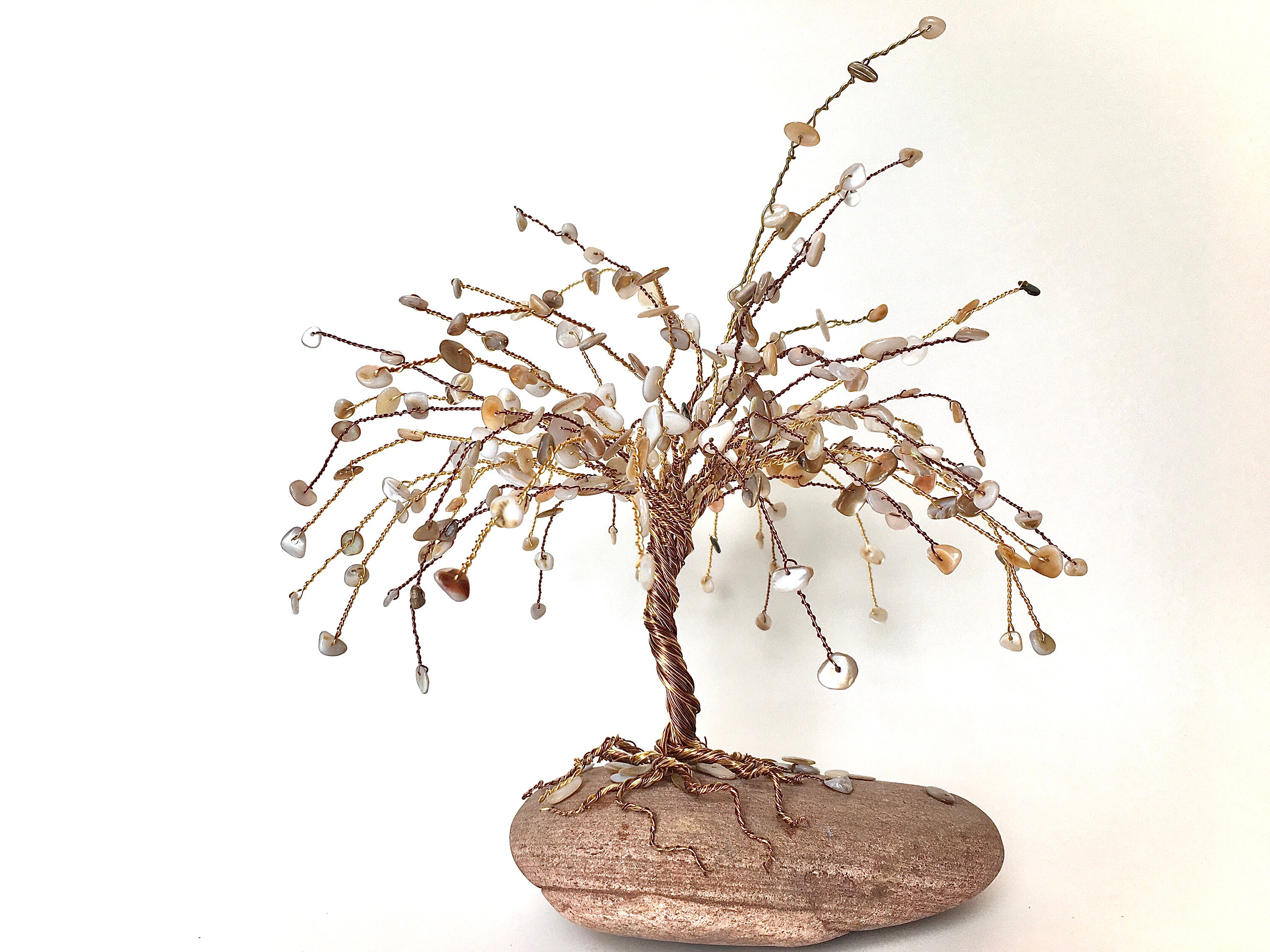 Wire Tree, Glass Shell Beaded Wire Tree - Etsy