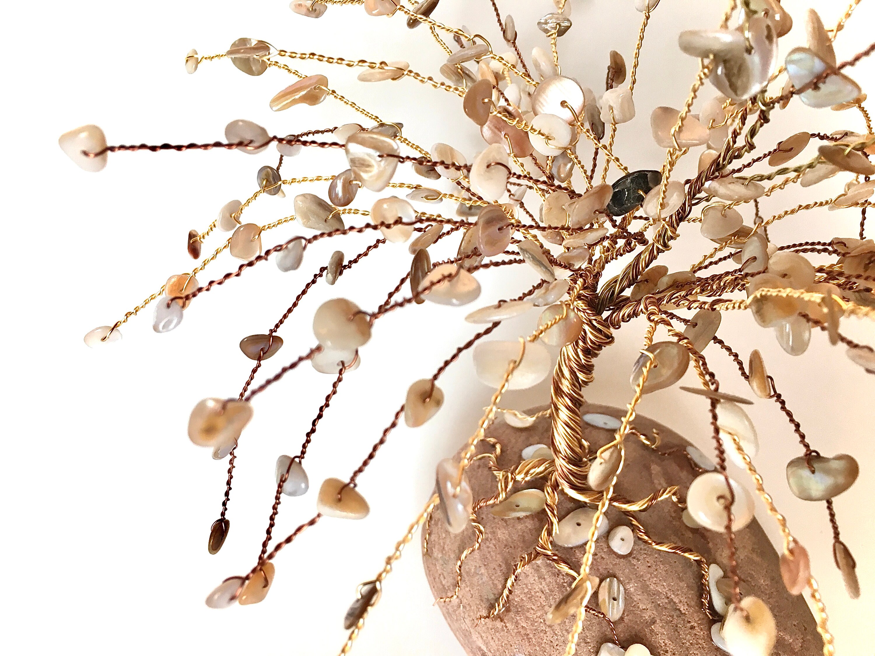 Wire Tree, Glass Shell Beaded Wire Tree - Etsy