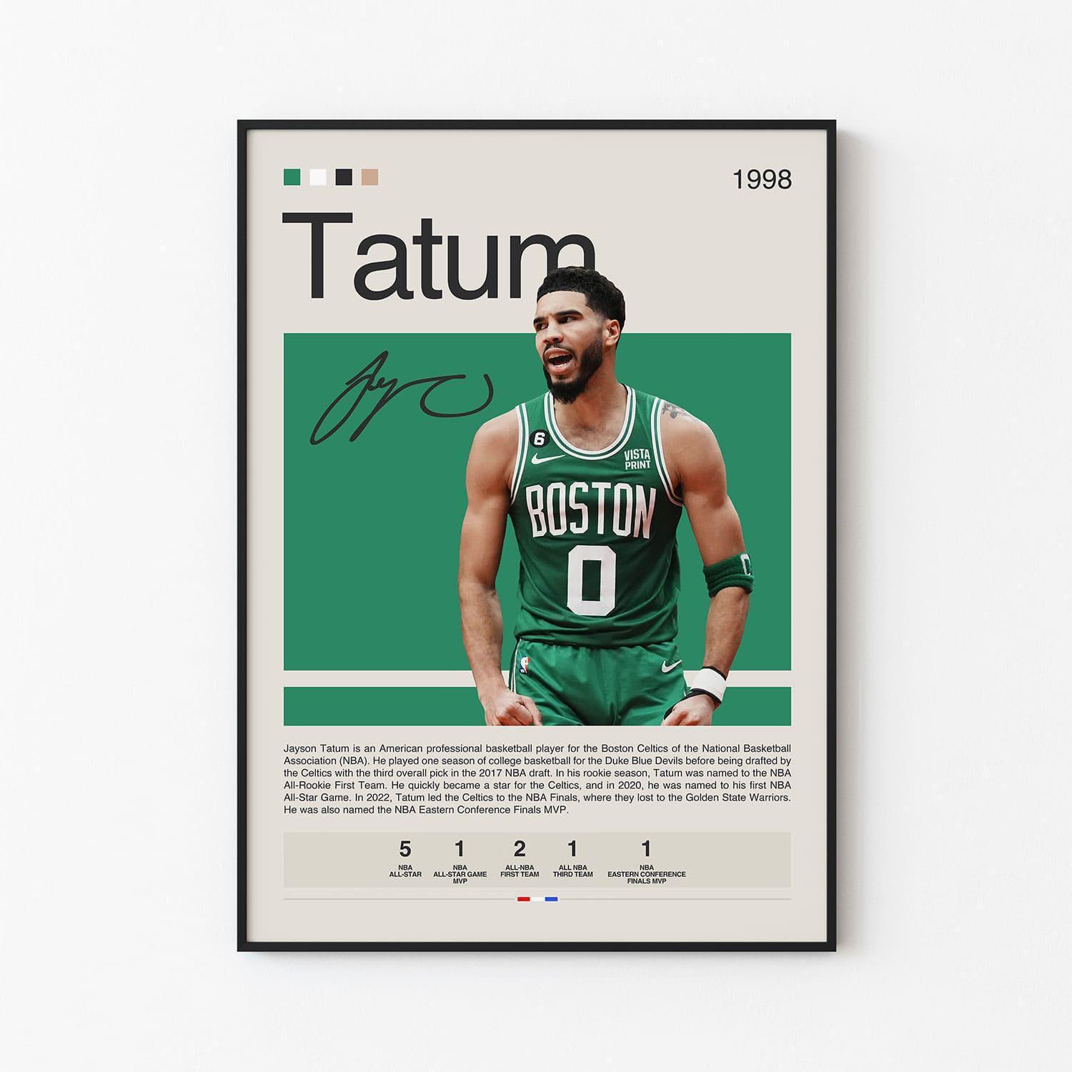 Jayson Tatum Poster, Boston Celtics Poster, NBA Poster, Sports Poster ...
