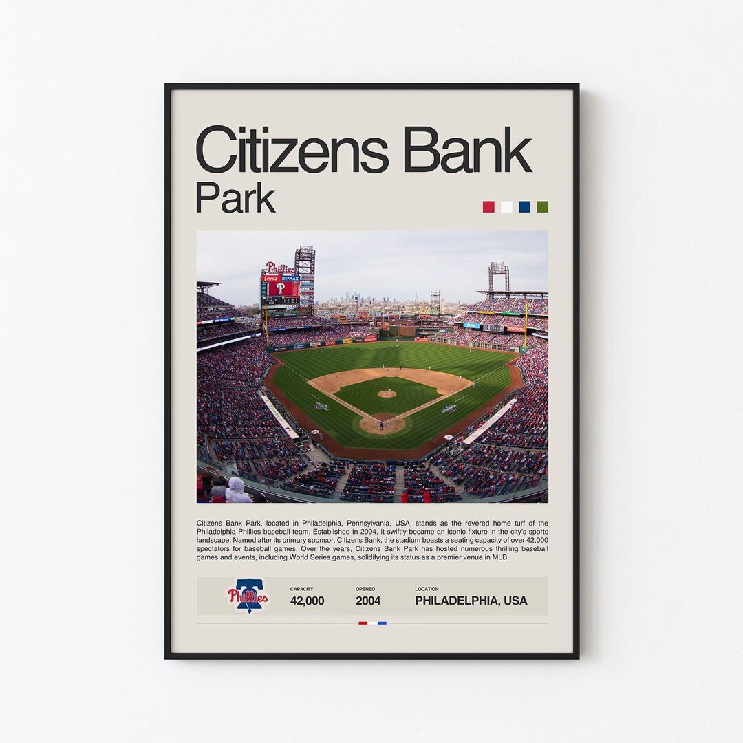 Citizens Bank Park Poster, Philadelphia Phillies Poster Print, MLB ...