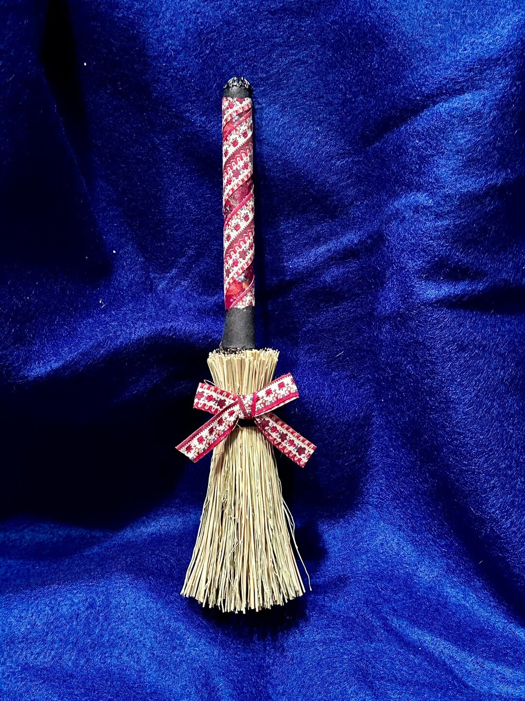 Folksy Kitchen Witch Broom With Vintage Red Ribbon - Etsy