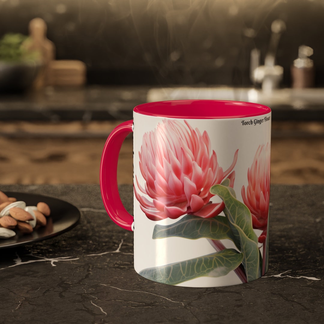 Protea Compacta Flower Mug - Beautiful Botanical Design, Perfect for ...