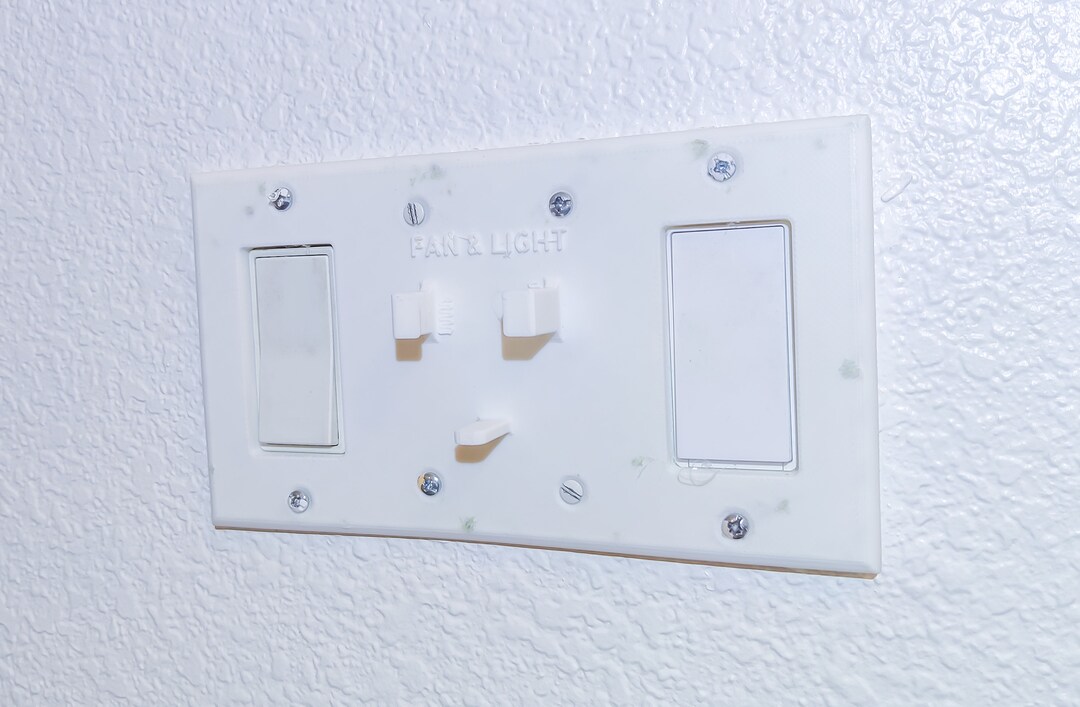 Fan & Light Remote Control Switch Plate Cover 4-gang - Etsy