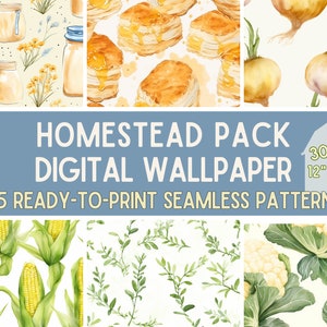 45-pack Homestead-themed Digital Wallpaper Patterns - Mason Jars ...
