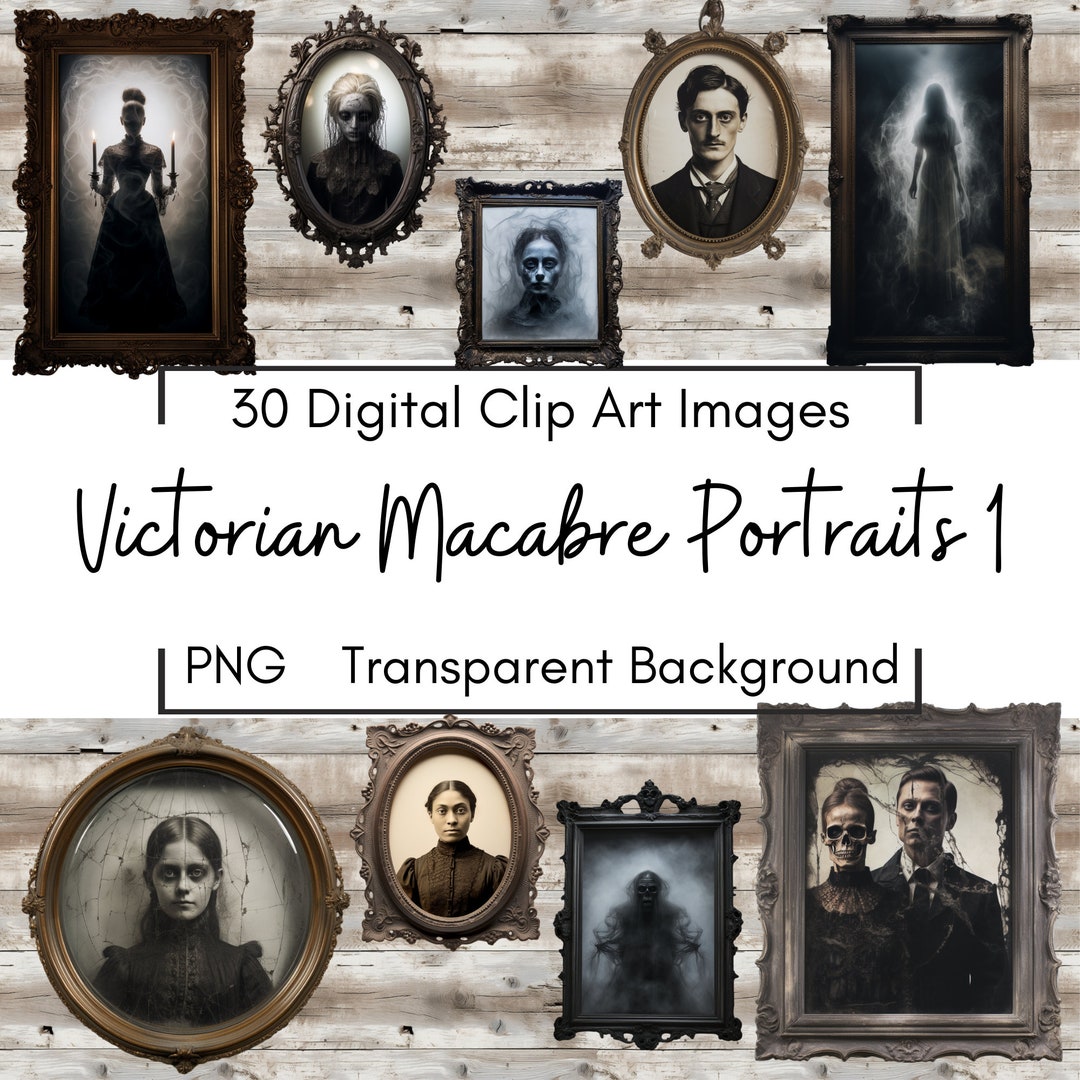 Victorian Macabre Portraits Digital Clip Art Victorian Houses - Etsy