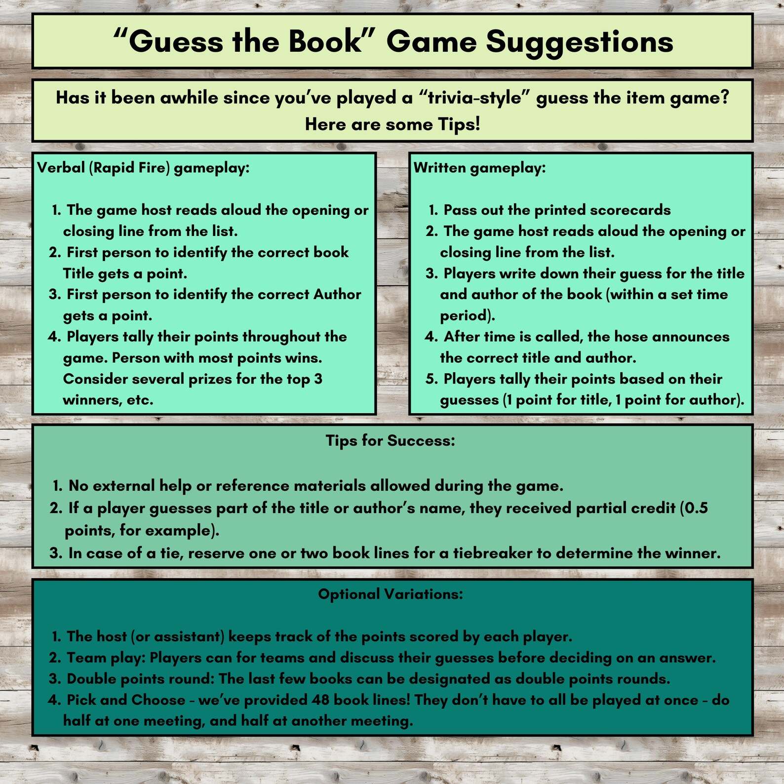 Classic Novel Trivia Game: Book Club Icebreaker (printable PDF) - Etsy