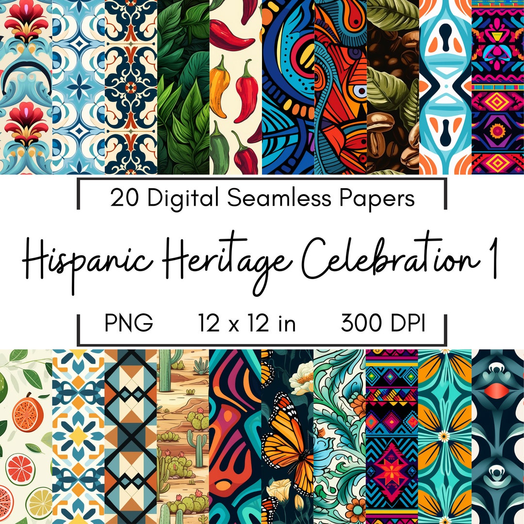 Digital Paper Hispanic Heritage Celebration, National Hispanic Heritage ...
