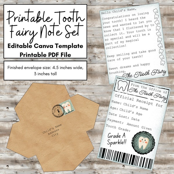 Tooth Fairy Envelope - Etsy