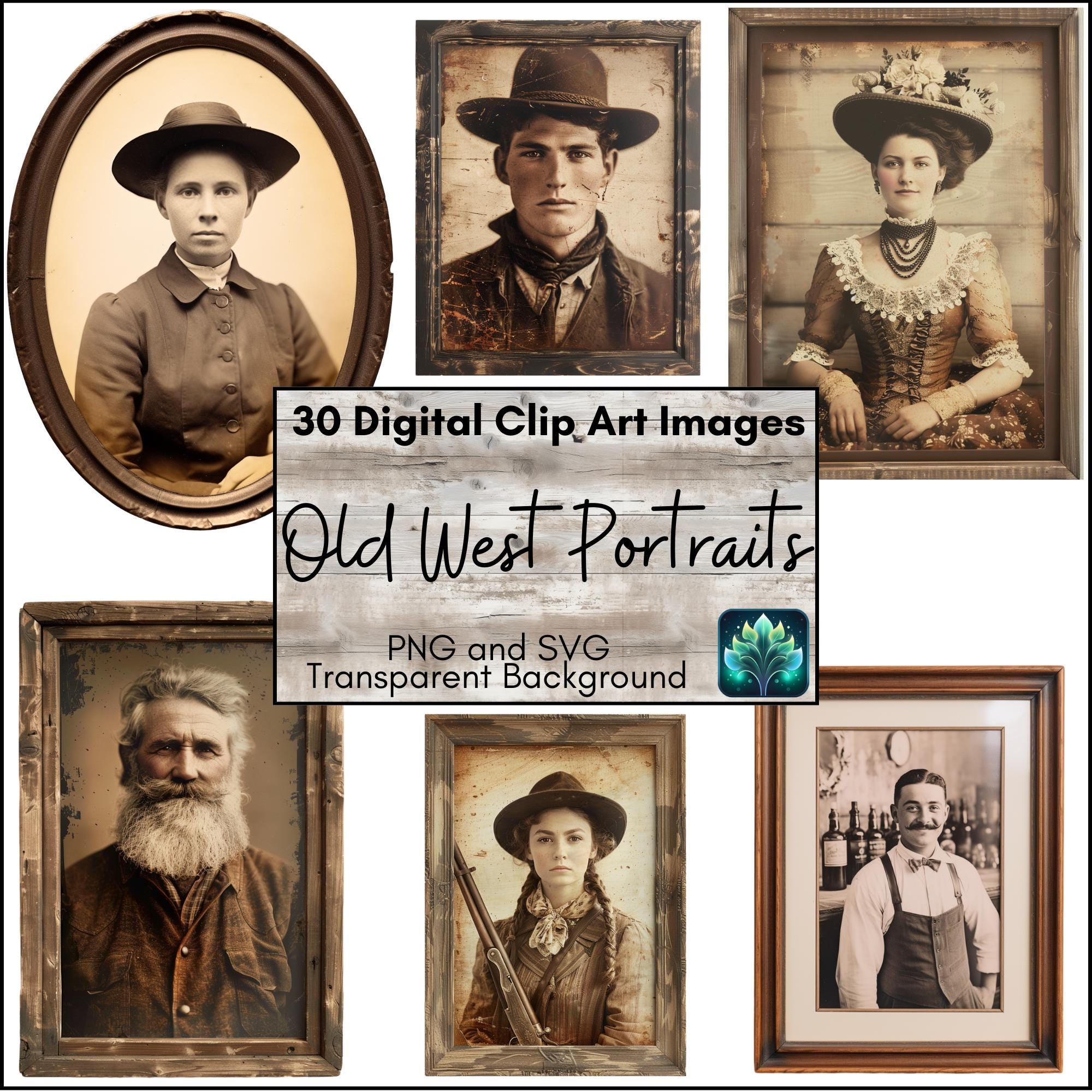 Old American West Digital Clip Art, Vintage Western Photo Clipart ...