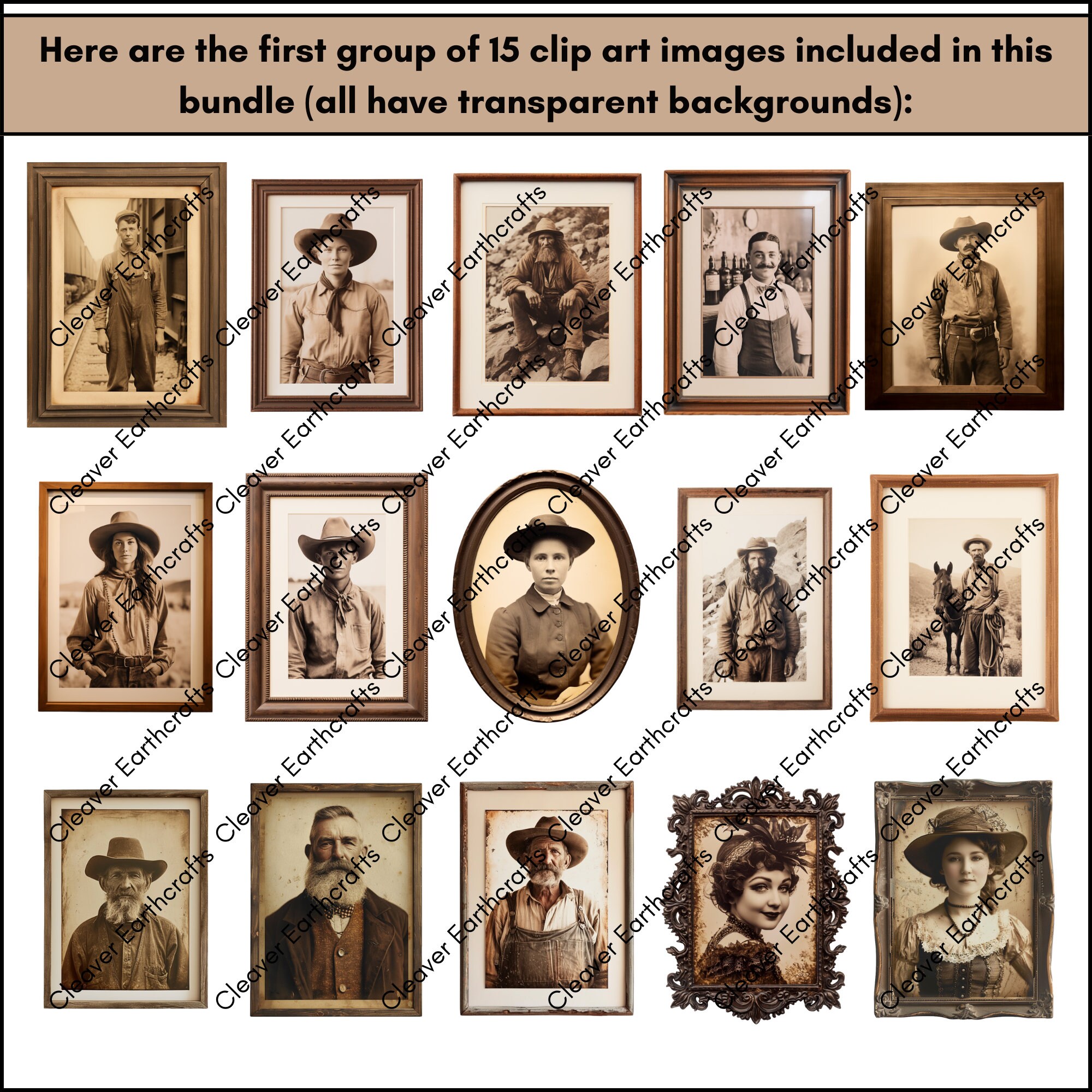 Old American West Digital Clip Art Vintage Western Photo Clipart ...