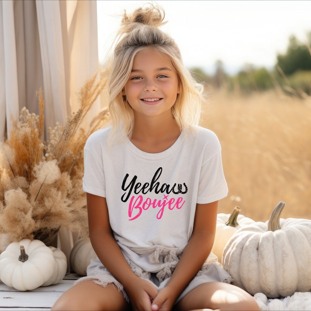 Yeehaw Boujee Youth Short Sleeve T-shirt, Country Western Shirt ...