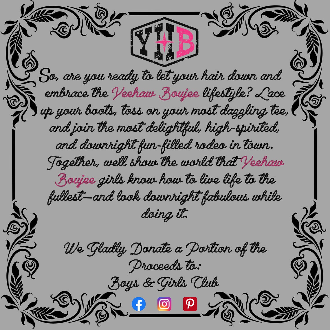 Yeehaw Boujee Bubble-free Stickers, Laptop Sticker, Car Window Sticker ...