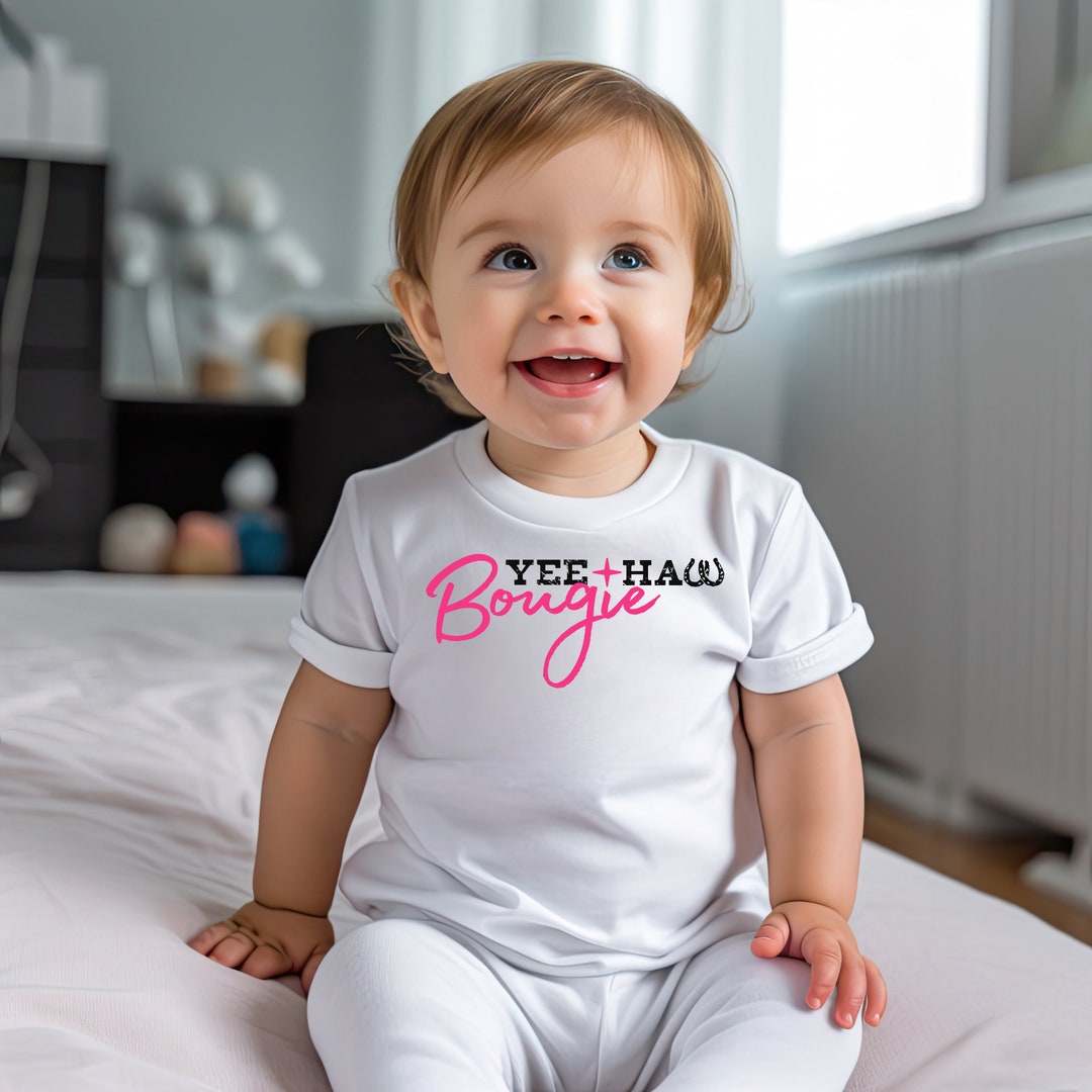 Yeehaw Boujee Baby Short Sleeve One Piece, Cowgirl Onise, Western Wear ...