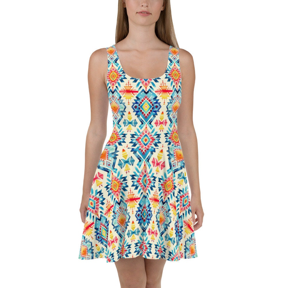 Aztec Dress, Western Dress, Sleeveless Dress, Women's Clothing, Women's ...
