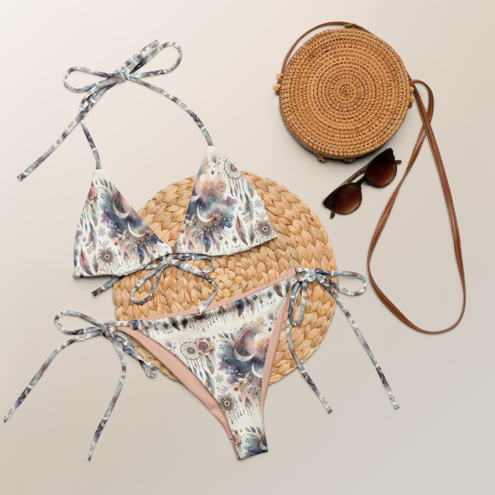 Celestial String Bikini, Women's Swimwear, Boho Swimwear, Boujee ...
