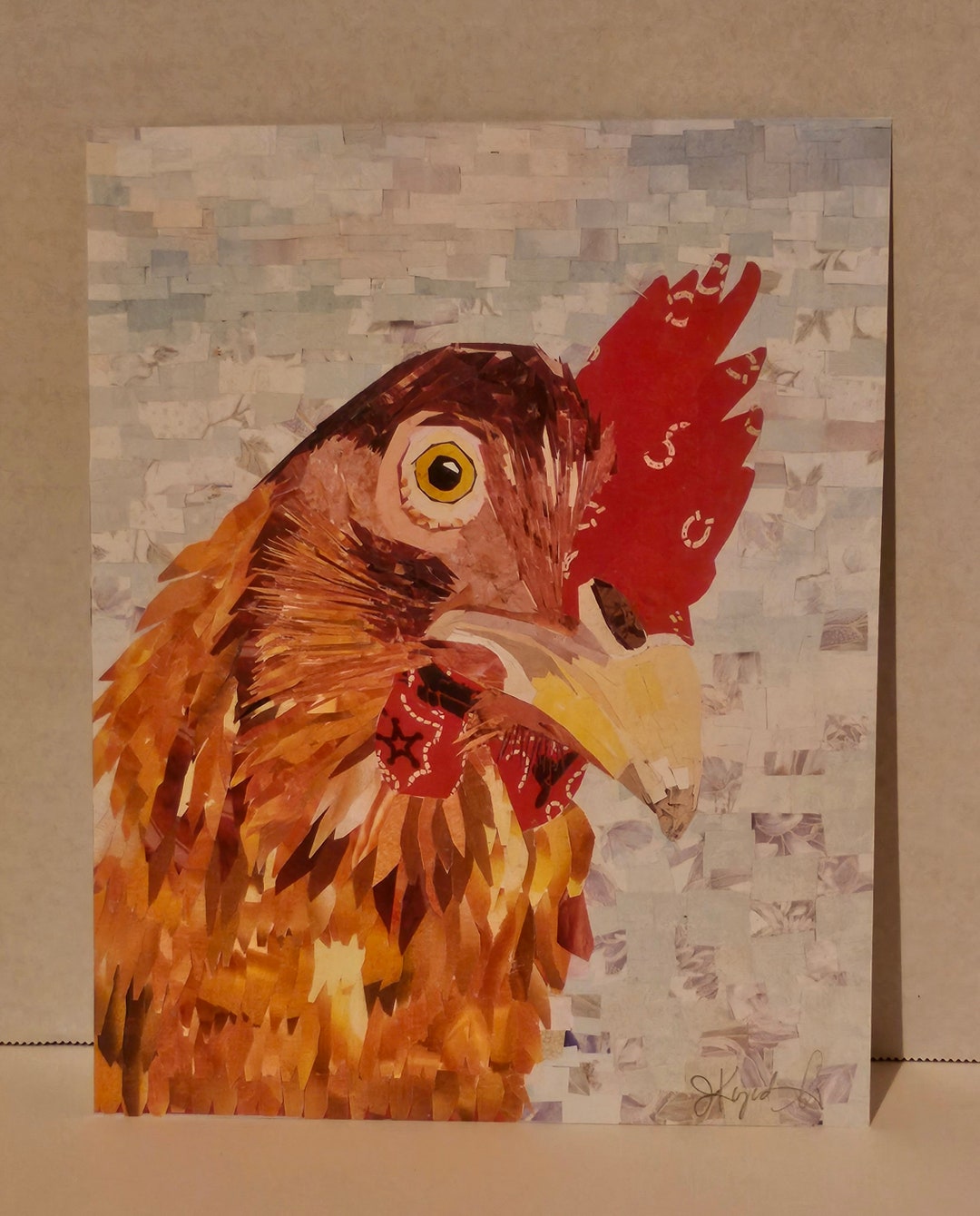 Paper Collage " Ruffles" Art Print - Etsy