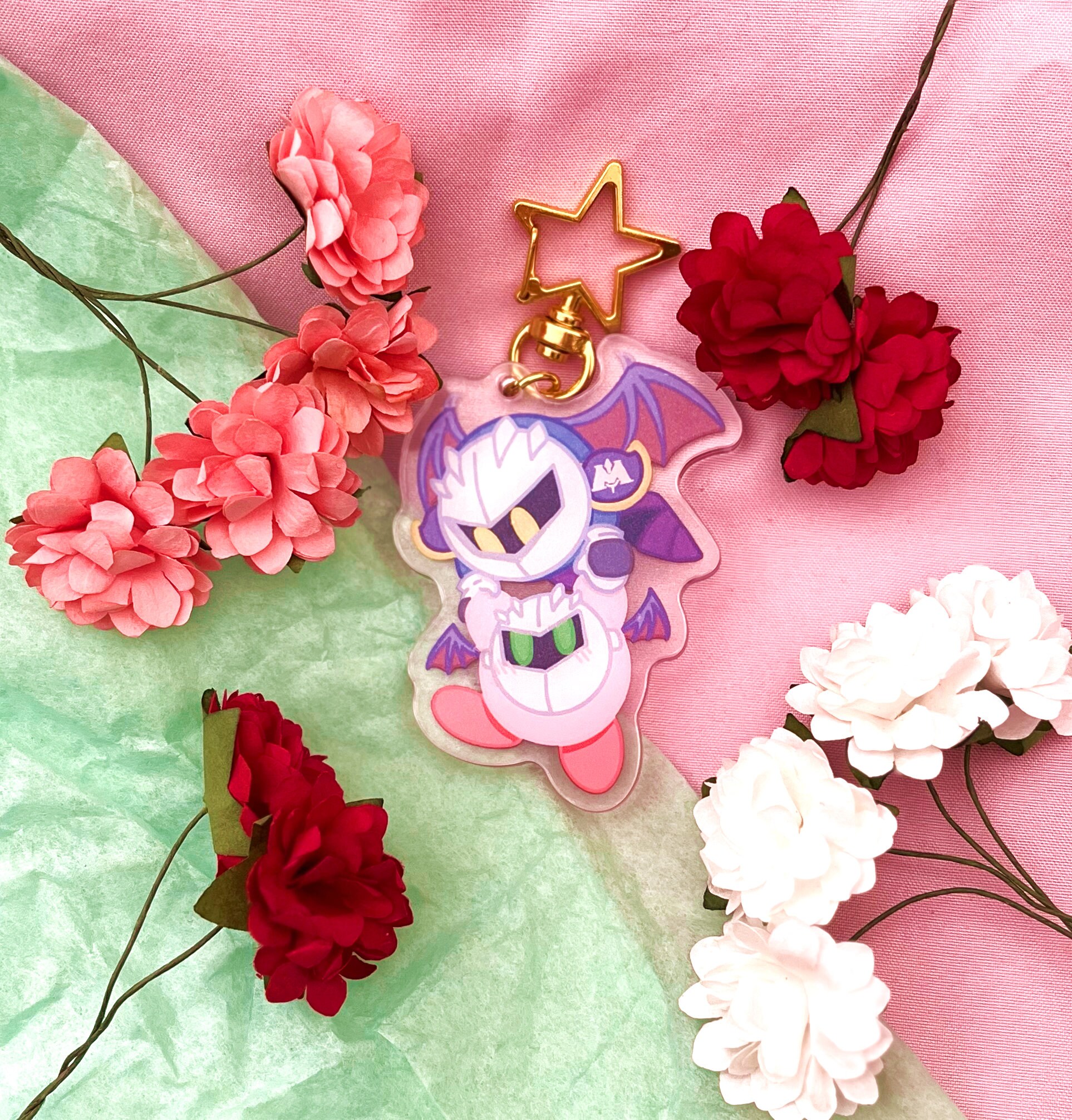Kirby & Meta Knight Charm 2.5 Double Sided Acrylic Charm - Etsy