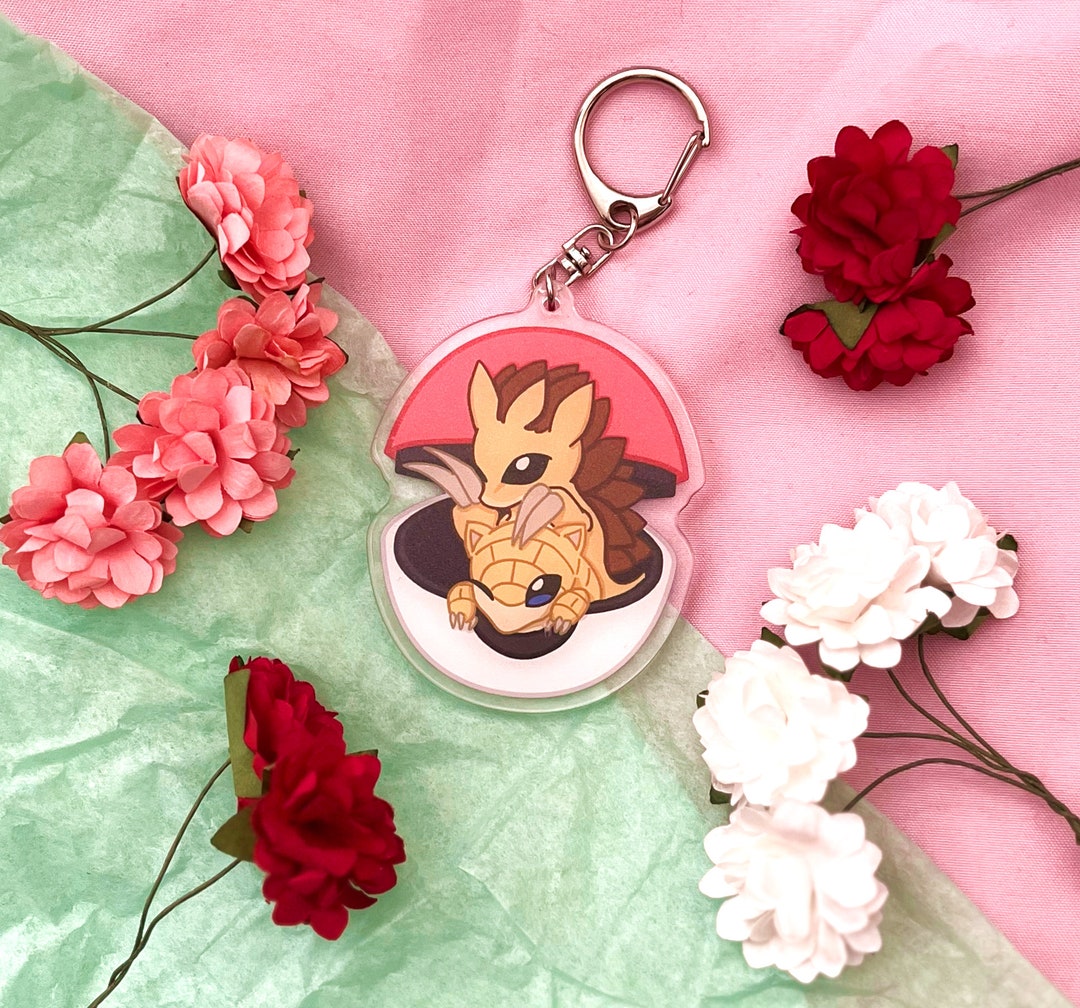 Sandshrew Evolution Charm | Double Sided Acrylic Charm - Etsy