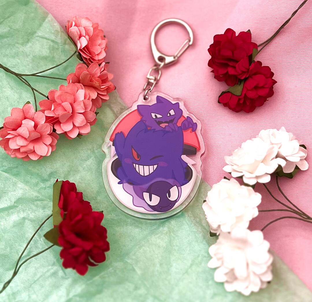 Gengar Evolution Charm | 2.5" Double Sided Acrylic Charm - Etsy