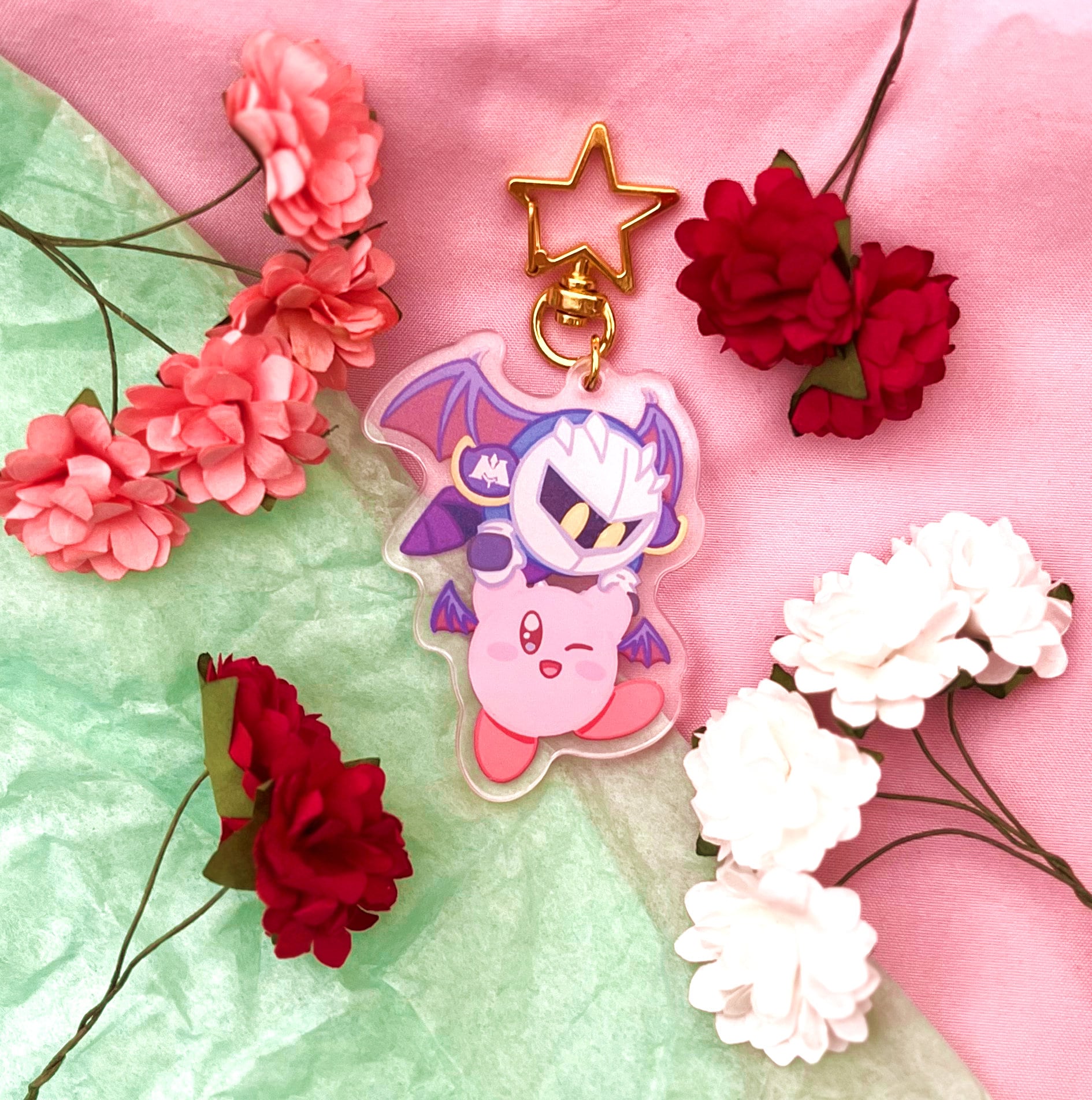 Kirby & Meta Knight Charm 2.5 Double Sided Acrylic Charm - Etsy