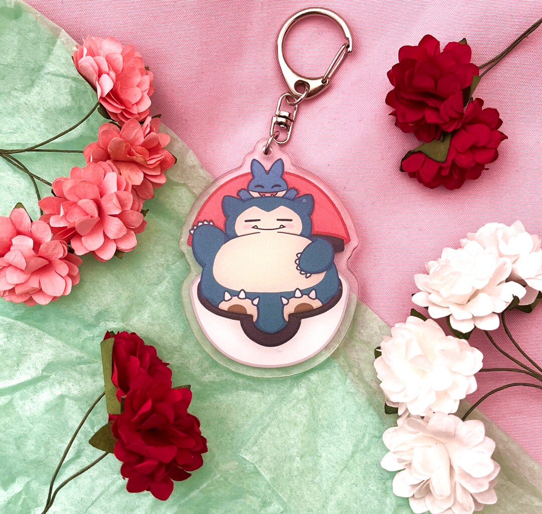 Snorlax Evolution Charm | 2.5" Double Sided Acrylic Charm - Etsy