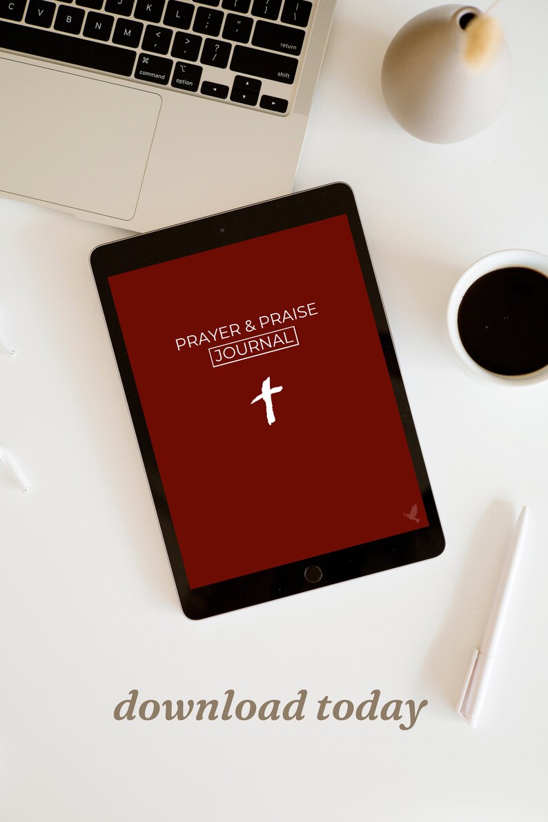 Red Prayer & Praise, Guided Digital Prayer Journal for Deepening Your ...