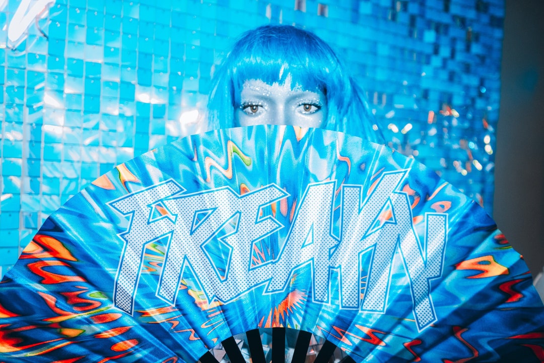 Freaky Hand Fan Clacking Fan Rave Accessory Festival Party Loud Clack ...