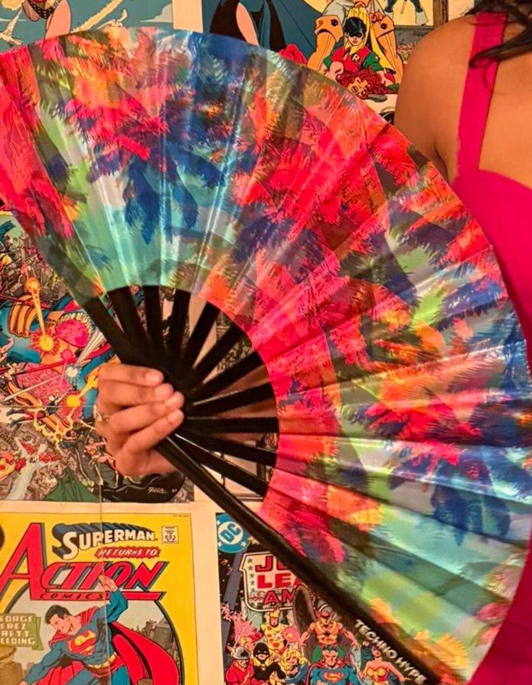 Fantasy Sky Bamboo Clack Fan – Rave Festival Hand Fan With Holster - Etsy