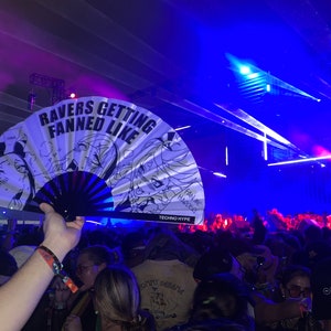 Anime Rave Fan With Holster: Bamboo Clacking Fan, Festival Accessory - Etsy