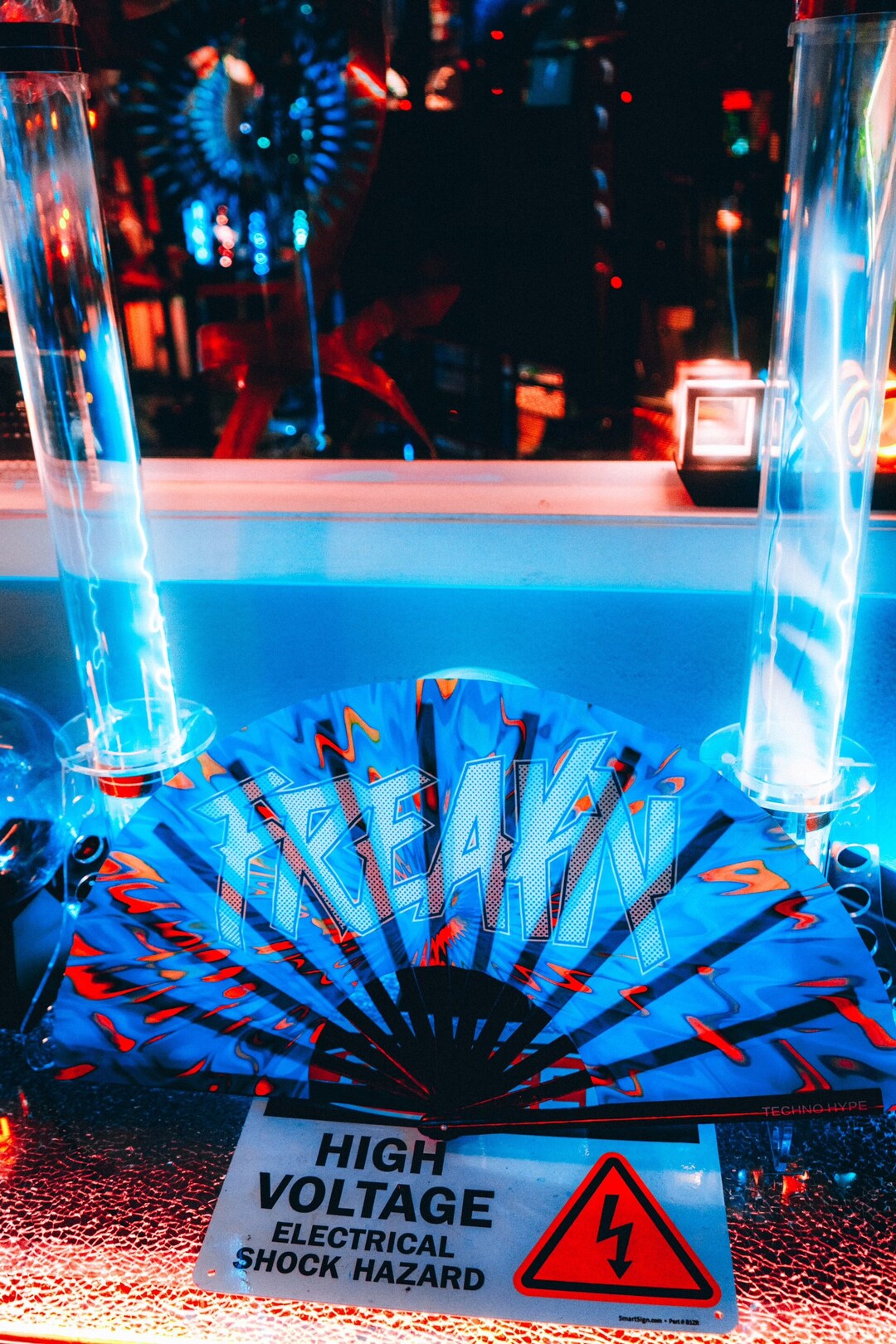 Freaky Festival Folding Hand Fan With Holster Bamboo Rave Accessories ...