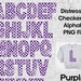 Checkered Alphabet Digital Download, PNG Design Digital Download ...