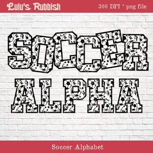 Soccer Alphabet Digital Download, Soccer Alphabet PNG Design Digital ...