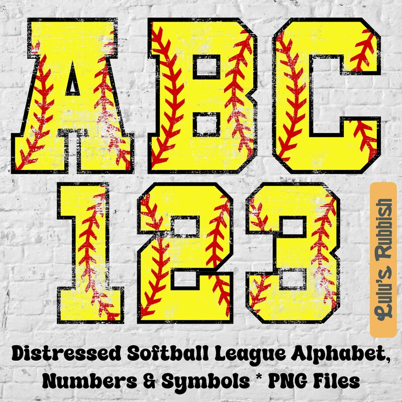 Softball Letters - Etsy