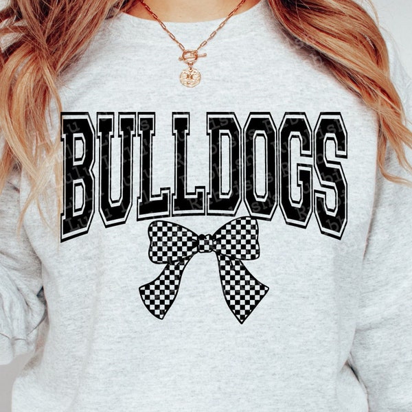 Bulldogs and Bow Svg - Etsy