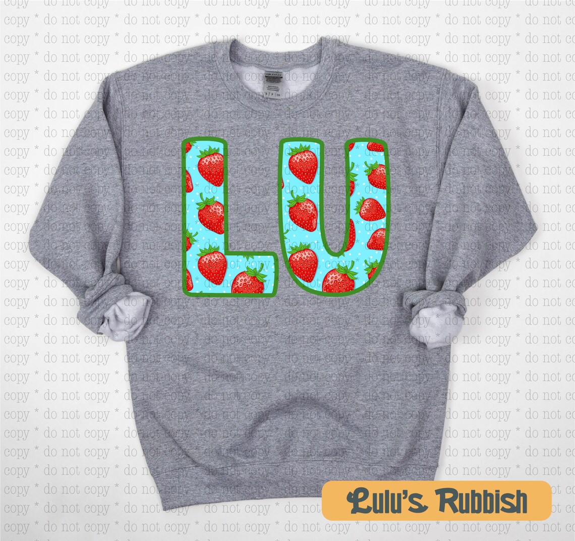 Strawberry Alphabet Digital Download, Strawberry Alphabet PNG Design ...