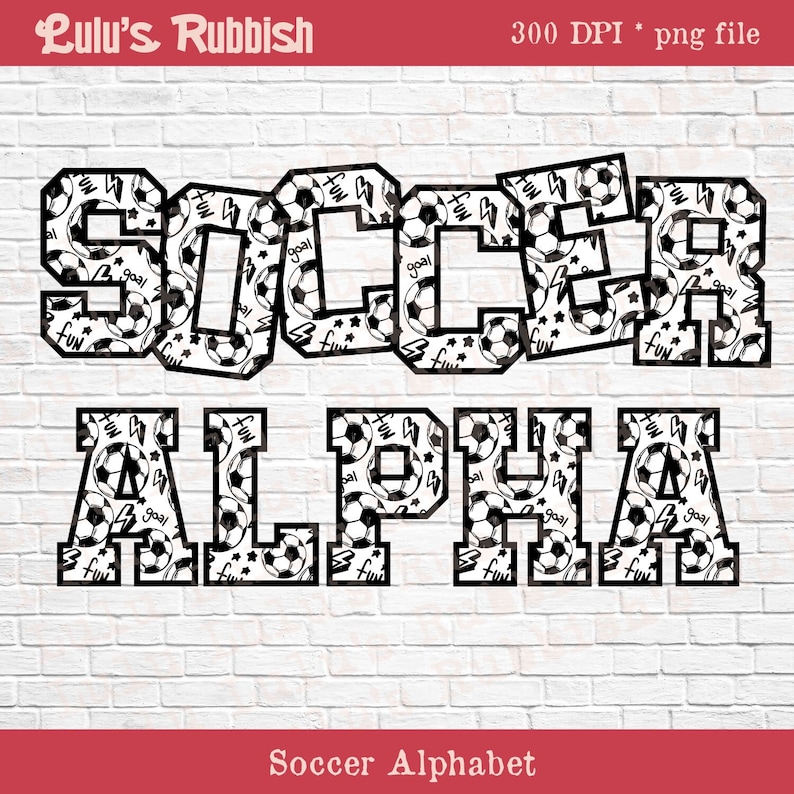 Soccer Alphabet Digital Download, Soccer Alphabet PNG Design Digital ...