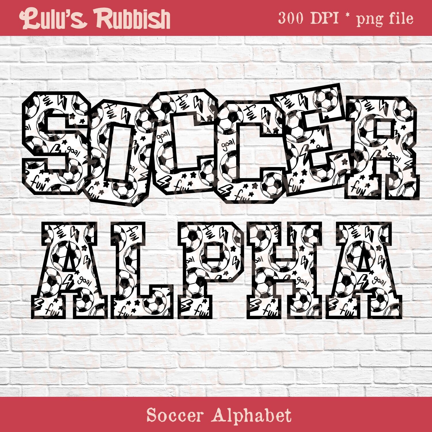 Soccer Alphabet Digital Download, Soccer Alphabet PNG Design Digital ...