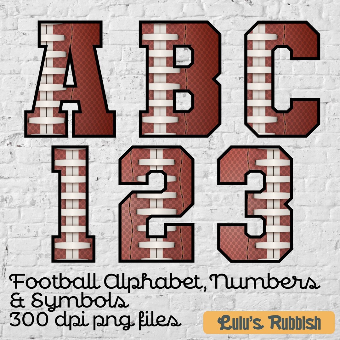 Football Alphabet Digital Download, Football Alphabet PNG Design ...