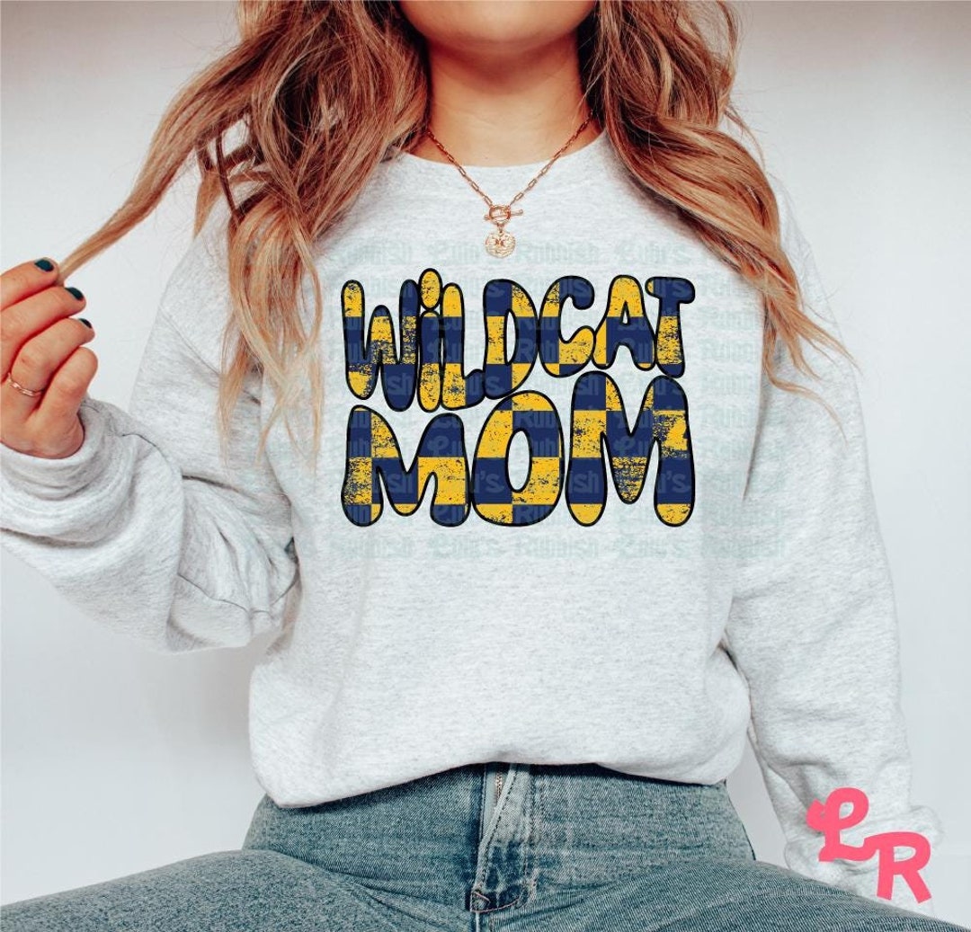 Wildcat Mom Checkered Wave Digital Download, Wildcat Mom Svg Png Eps ...