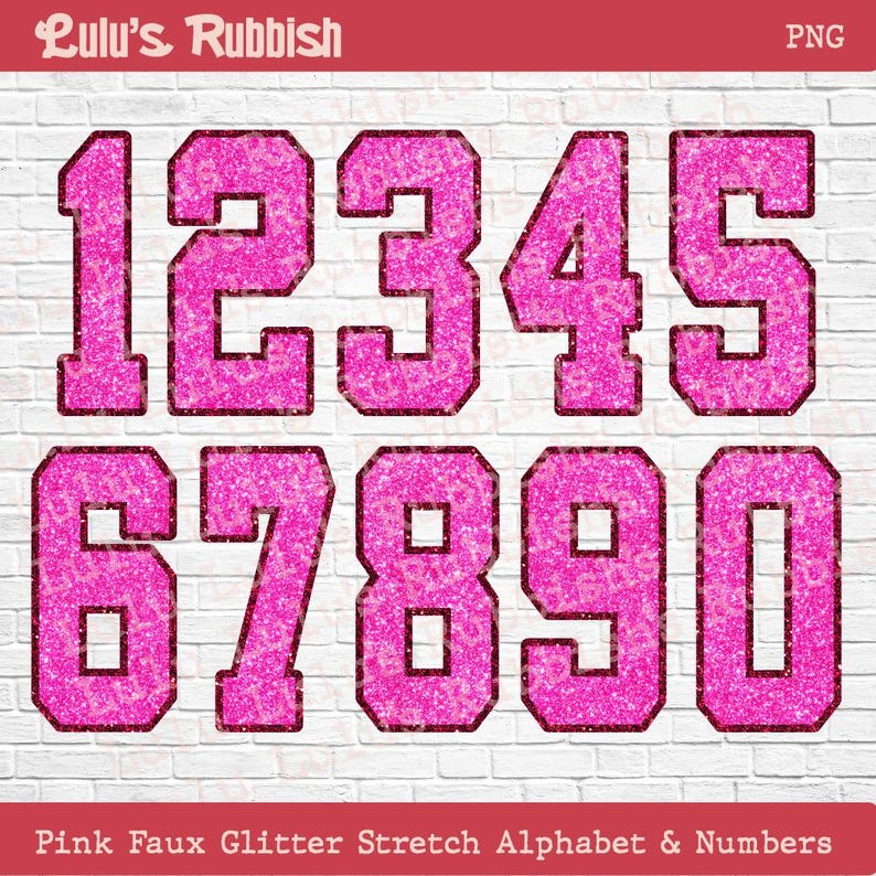 Pink Glitter Stretch Alphabet PNG: Digital Art Download - Etsy